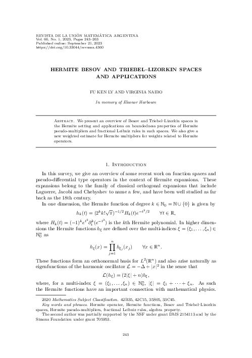 Pdf Hermite Besov And Triebel Lizorkin Spaces And Applications