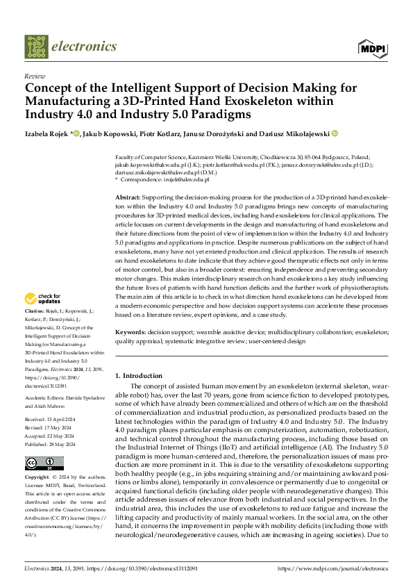 (PDF) Concept of the Intelligent Support of Decision Making for Manufacturing a 3D-Printed Hand ...