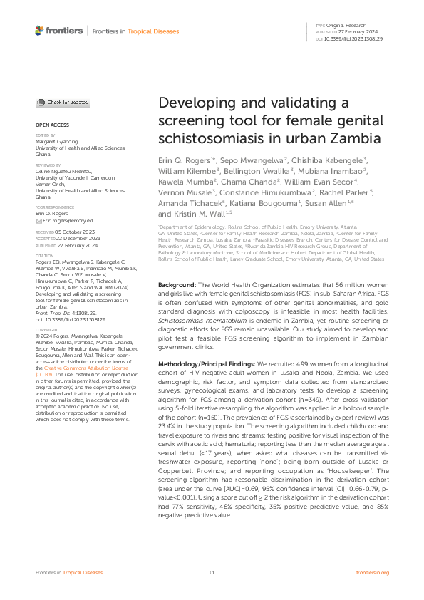 (PDF) Developing and validating a screening tool for female genital ...