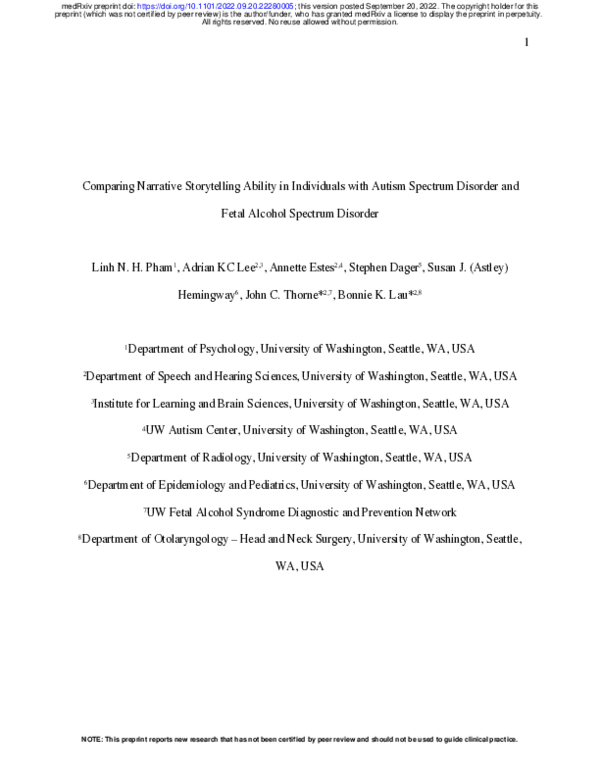 (PDF) Comparing Narrative Storytelling Ability in Individuals with ...