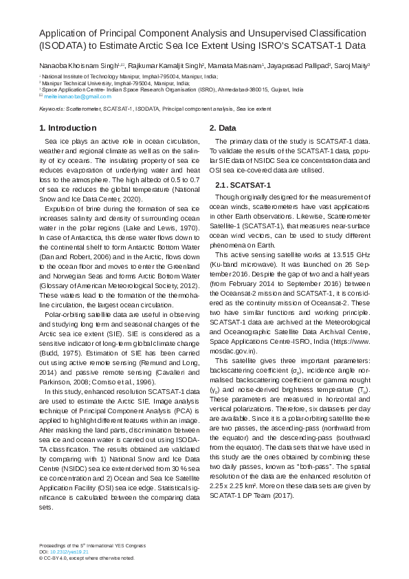 (PDF) Application of Principal Component Analysis and Unsupervised ...