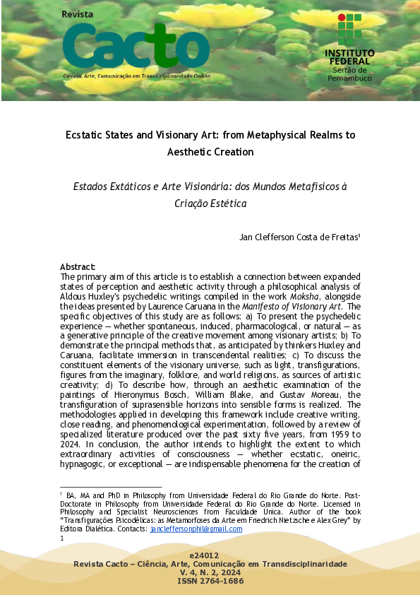 (PDF) Ecstatic States and Visionary Art: from Metaphysical Realms to ...