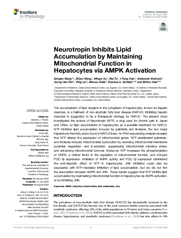 (PDF) Neurotropin Inhibits Lipid Accumulation by Maintaining ...