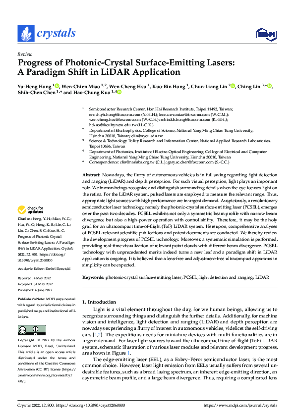 (PDF) Advancements in PCSEL for Enhanced LiDAR Systems