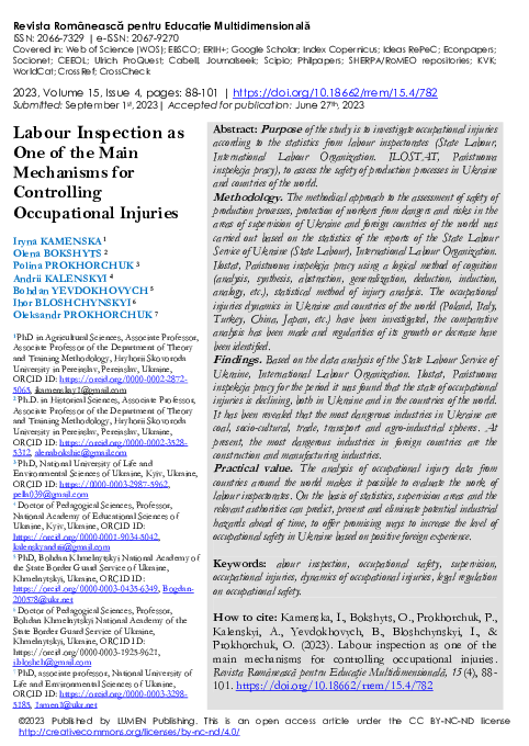 (PDF) Labour Inspection as One of the Main Mechanisms for Controlling ...