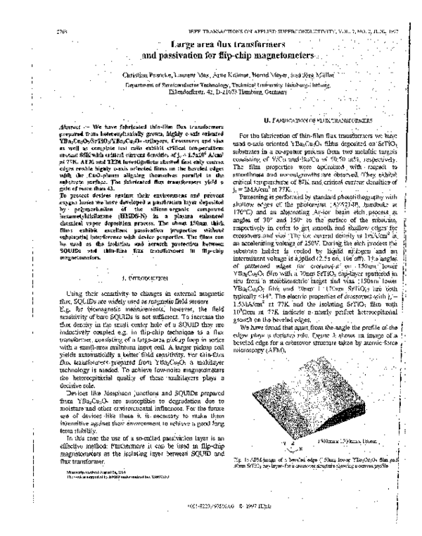 (PDF) Large area flux transformers and passivation for flip-chip ...