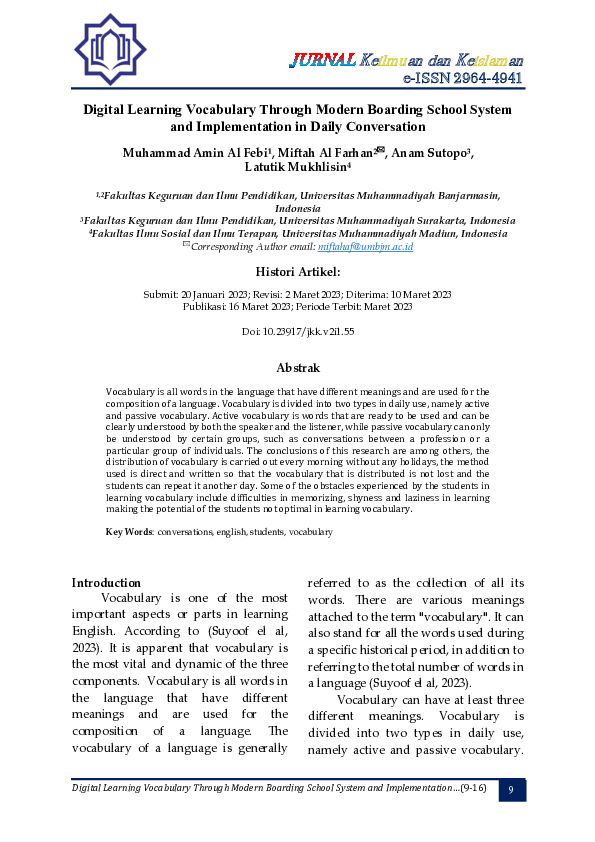 (PDF) Digital Learning Vocabulary Through Modern Boarding School System ...