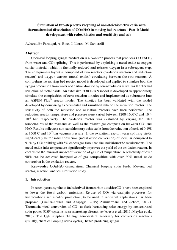 (PDF) Simulation of two-step redox recycling of non-stoichiometric ...