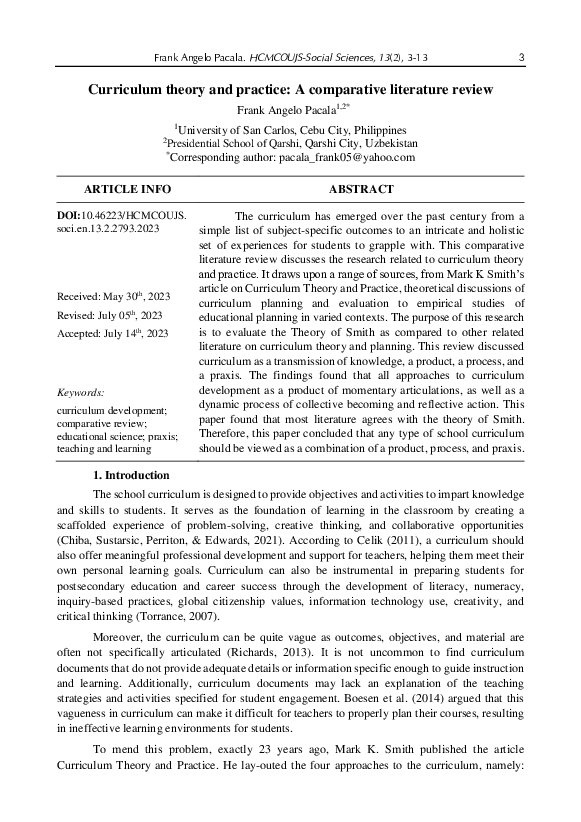 pdf-curriculum-theory-and-practice-a-comparative-literature-review