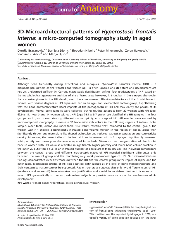 (PDF) 3D-Microarchitectural patterns of Hyperostosis frontalis interna ...