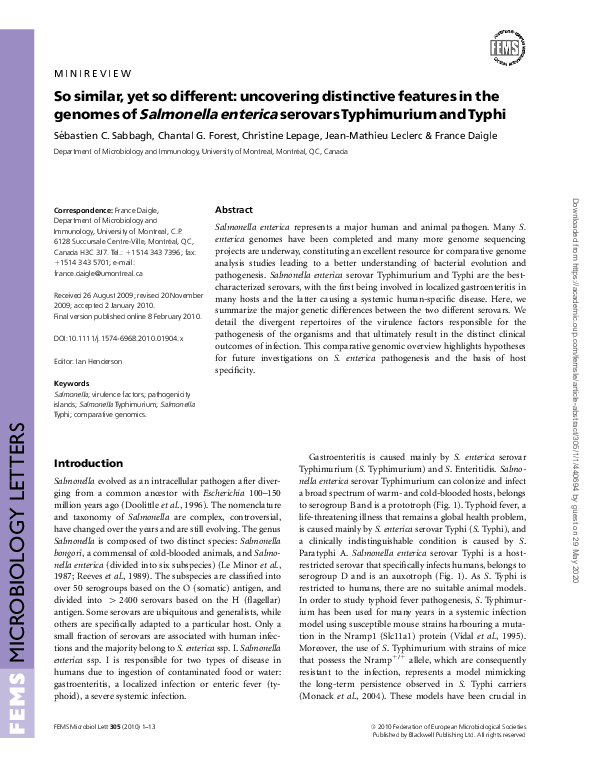 (PDF) So similar, yet so different: uncovering distinctive features in ...