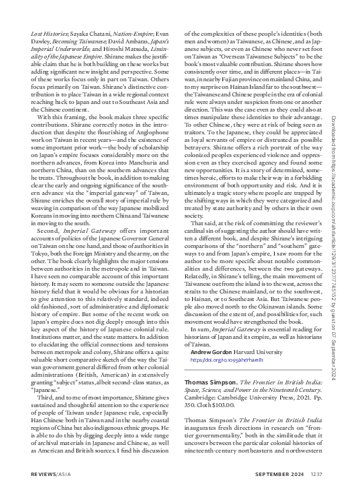 (PDF) Thomas Simpson, The Frontier in British India