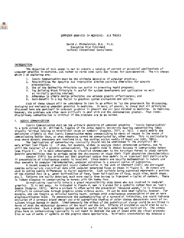 (PDF) Computer graphics in medicine