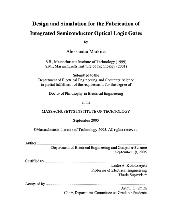 (PDF) Design and simulation for the fabrication of integrated ...