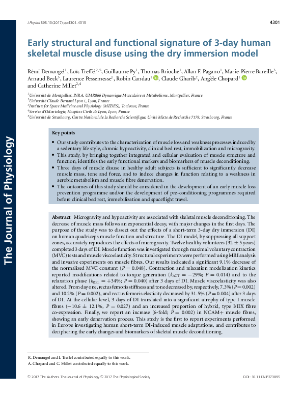 (PDF) Early structural and functional signature of 3-day human skeletal ...