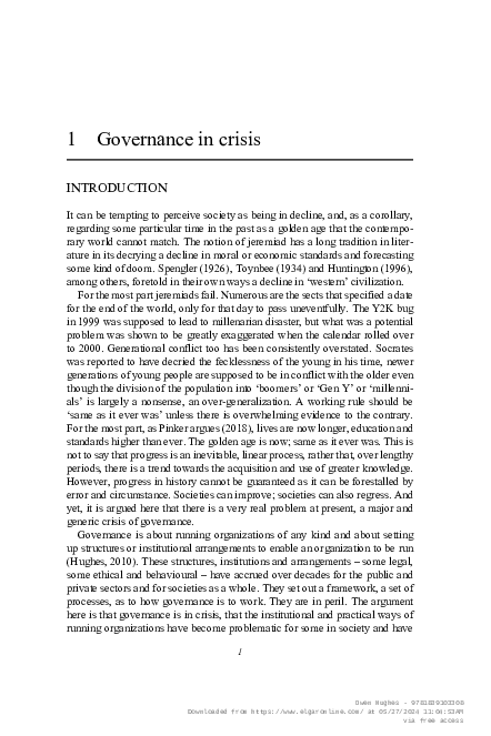 (PDF) Governance in crisis