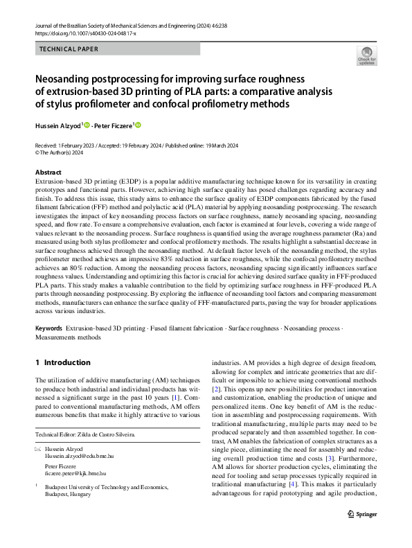 (PDF) Neosanding postprocessing for improving surface roughness of ...