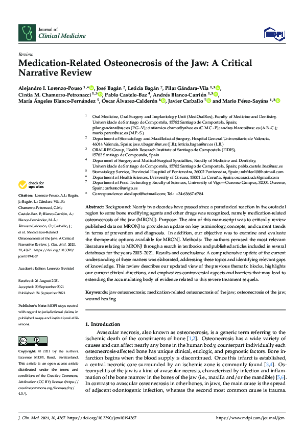 PDF Medication Related Osteonecrosis Of The Jaw A Critical Narrative pdf-medication-related-osteonecrosis-of-the-jaw-a-critical-narrative