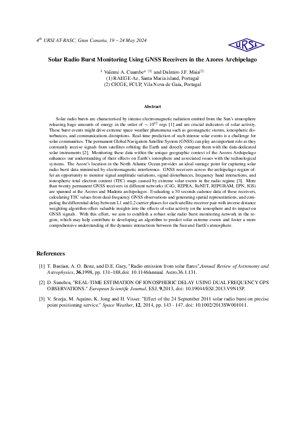 (PDF) Solar Radio Burst Monitoring Using GNSS Receivers in the Azores ...