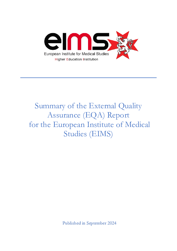 (PDF) Summary of the External Quality Assurance (EQA) Report for the ...