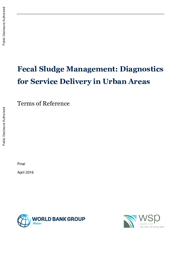 (PDF) Fecal sludge management: diagnostics for service delivery in ...