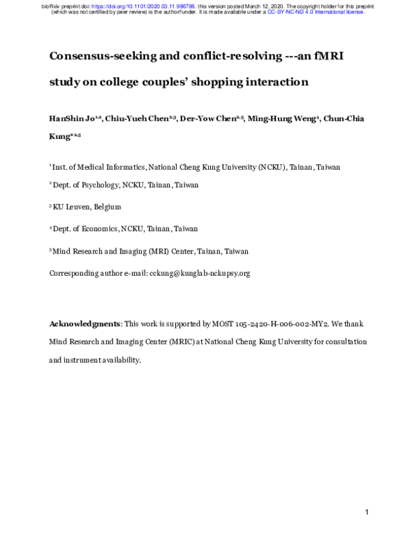 (PDF) Consensus-seeking and conflict-resolving ---an fMRI study on ...