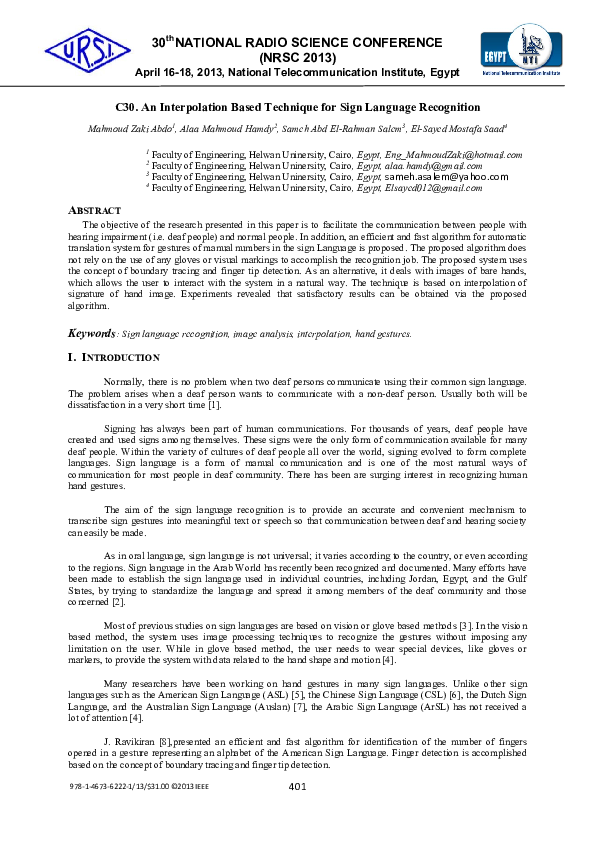 (PDF) C30. An Interpolation Based Technique for Sign Language ...