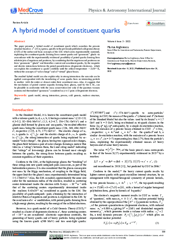 (PDF) A hybrid model of constituent quarks