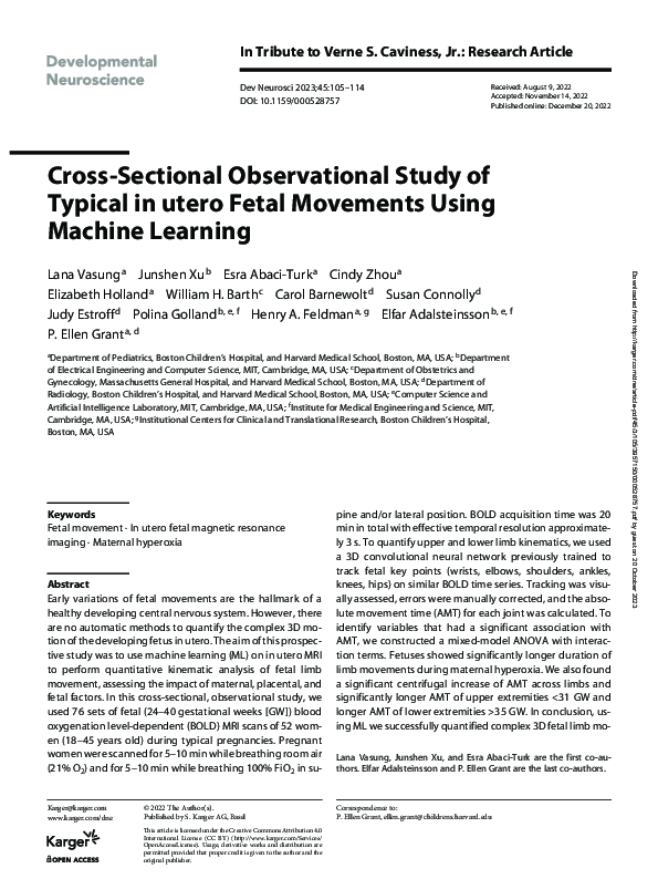 (PDF) Cross-sectional Observational Study of Typical in-utero Fetal ...