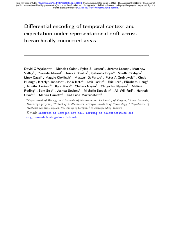 (PDF) Differential encoding of temporal context and expectation under ...
