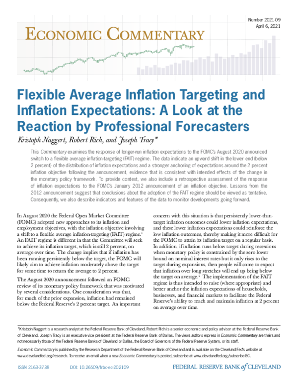 Pdf Flexible Average Inflation Targeting And Inflation Expectations