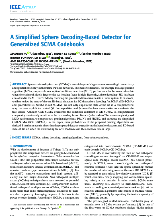 (PDF) A Simplified Sphere Decoding-Based Detector for Generalized SCMA Codebooks