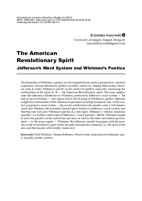 (PDF) The American Revolutionary Spirit