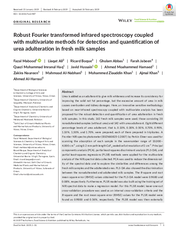 (PDF) Robust Fourier transformed infrared spectroscopy coupled with ...
