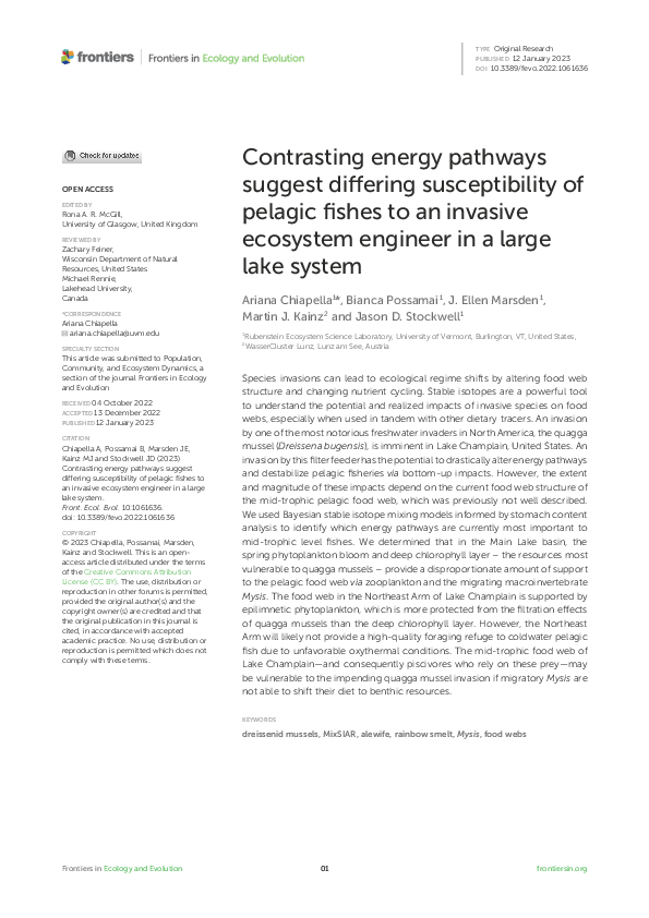 (PDF) Contrasting energy pathways suggest differing susceptibility of pelagic fishes to an ...