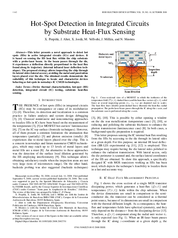 (PDF) Hot-Spot Detection in Integrated Circuits by Substrate Heat-Flux Sensing