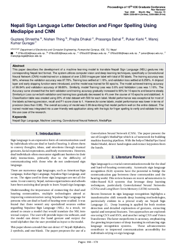 (PDF) Nepali Sign Language Letter DetectionIOEGC 15 025 C