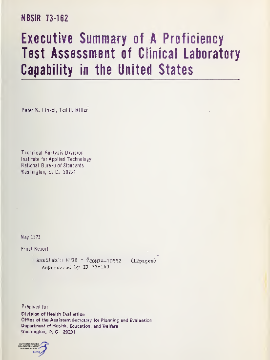 (PDF) A proficiency test assessment of clinical laboratory capability ...