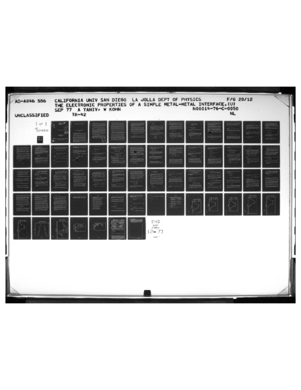 (PDF) Electronic properties of a simple metal-metal interface