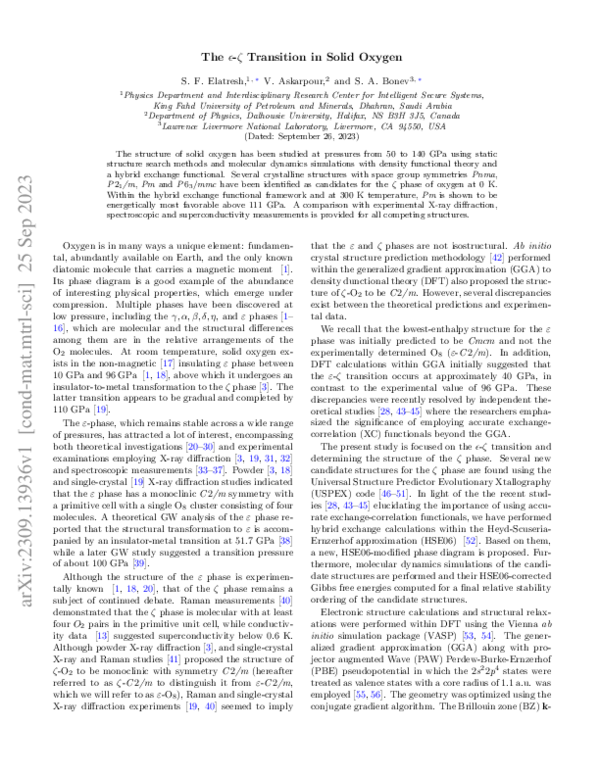 (PDF) The $\epsilon$-$\zeta$ Transition in Solid Oxygen