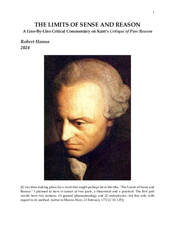 (PDF) THE LIMITS OF SENSE AND REASON: A Line-By-Line Critical ...