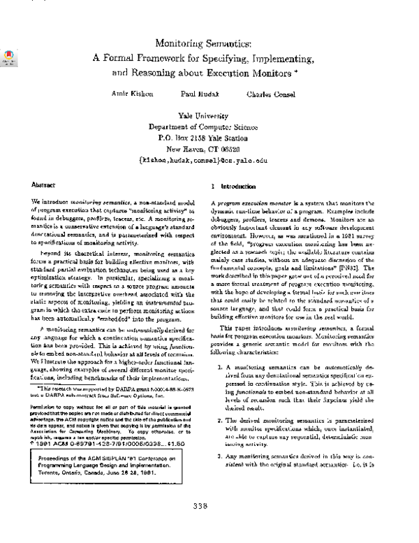 (PDF) Monitoring semantics | Amir Kishon - Academia.edu