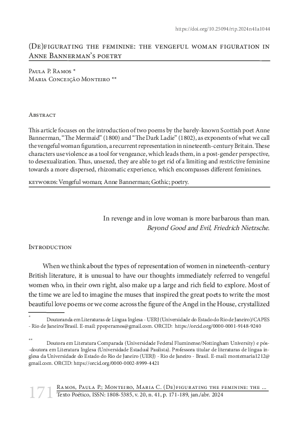 (PDF) (De)figurating the feminine: the vengeful woman figuration in ...