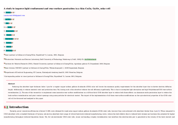 (PDF) A study to improve light confinement and rear-surface passivation ...