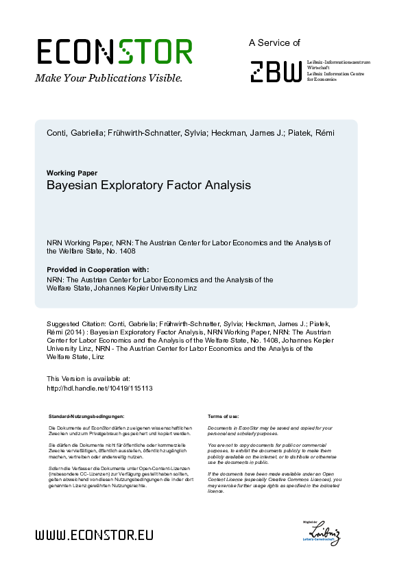 (PDF) Bayesian Exploratory Factor Analysis