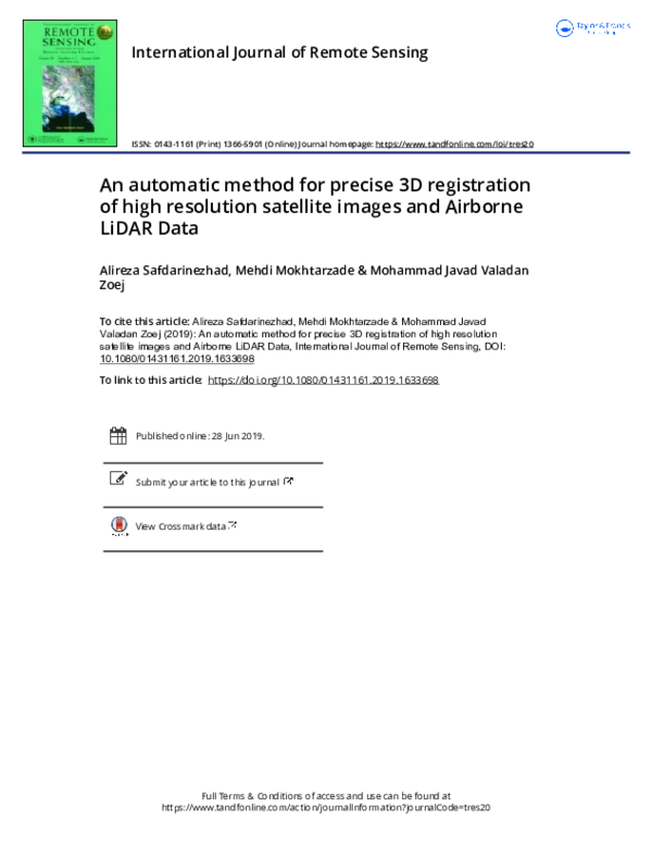 (PDF) An automatic method for precise 3D registration of high ...