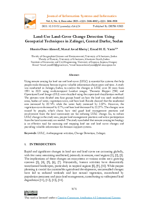 (PDF) Land-Use Land-Cover Change Detection Using Geospatial Techniques ...