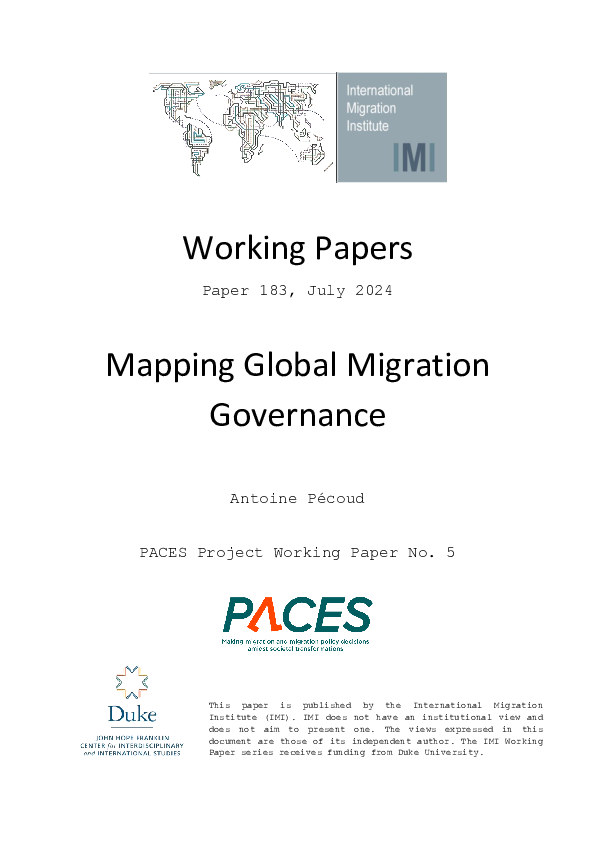 (PDF) Mapping Global Migration Governance