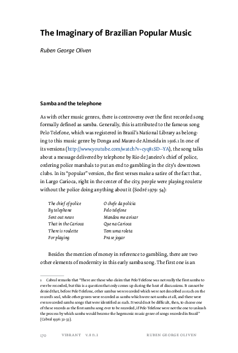(PDF) The imaginary of Brazilian popular music