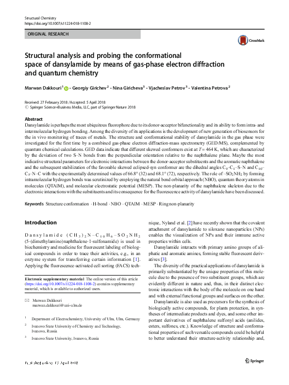 (PDF) Structural analysis and probing the conformational space of ...